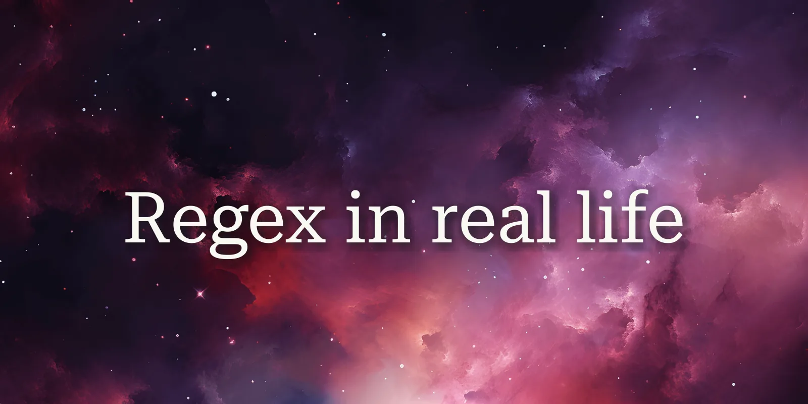 Regex in real life | mathspp Regex in real life | mathspp