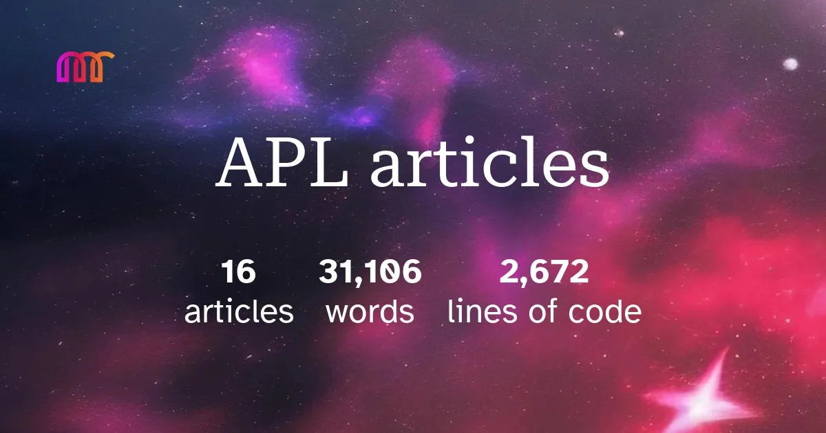 APL blog articles | mathspp