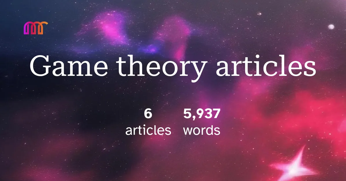 Game Theory Blog Articles Mathspp