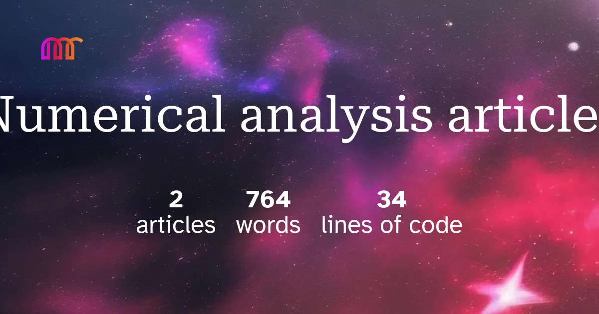 Numerical analysis blog articles | mathspp Numerical analysis blog articles | mathspp