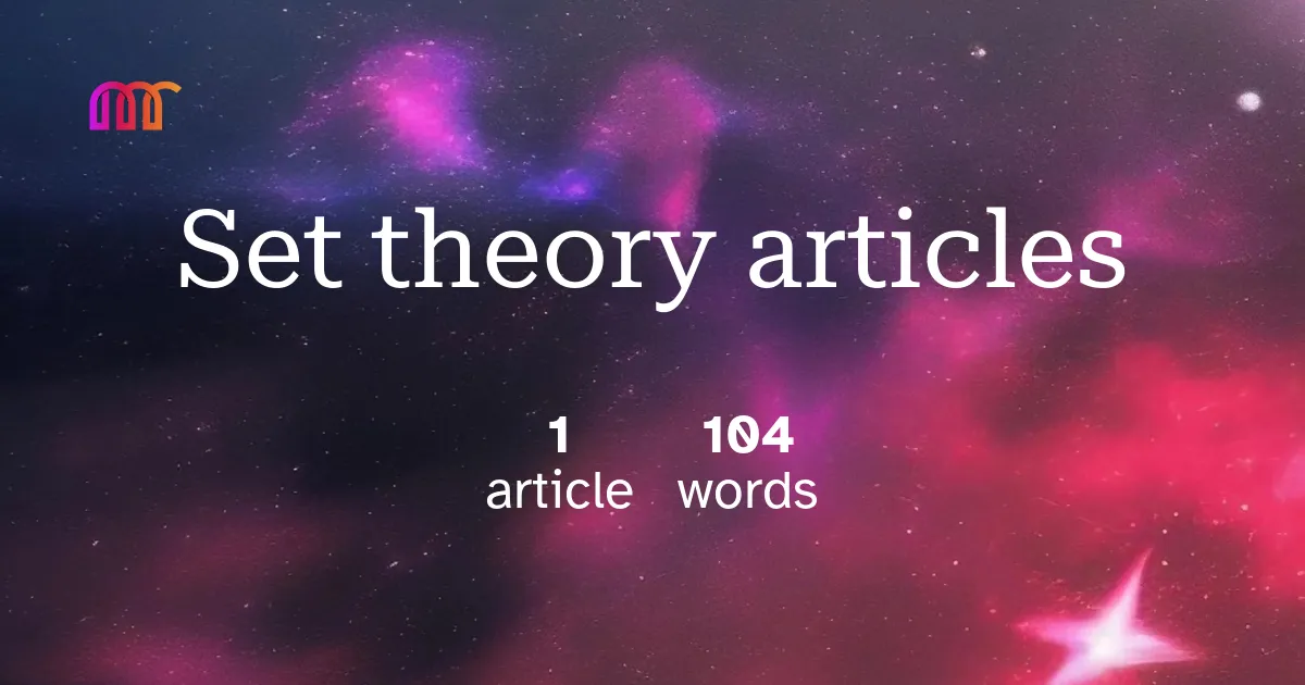 Set theory blog articles | mathspp