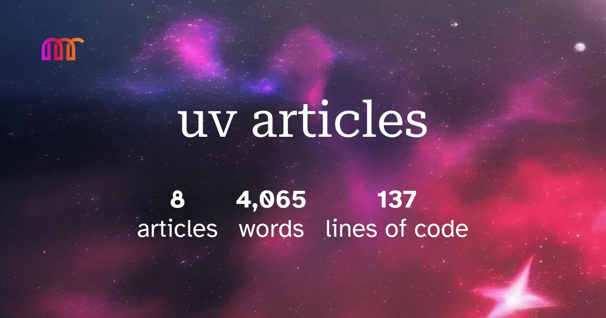 uv blog articles | mathspp