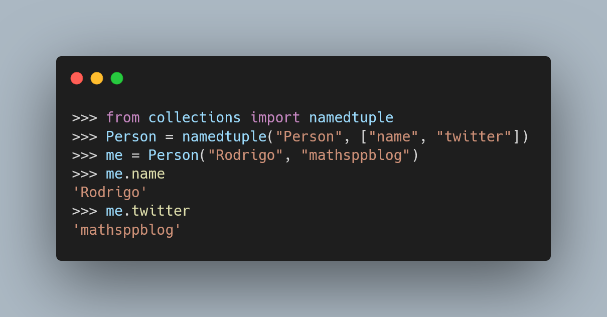 TIL 023 How To Use Namedtuple Mathspp