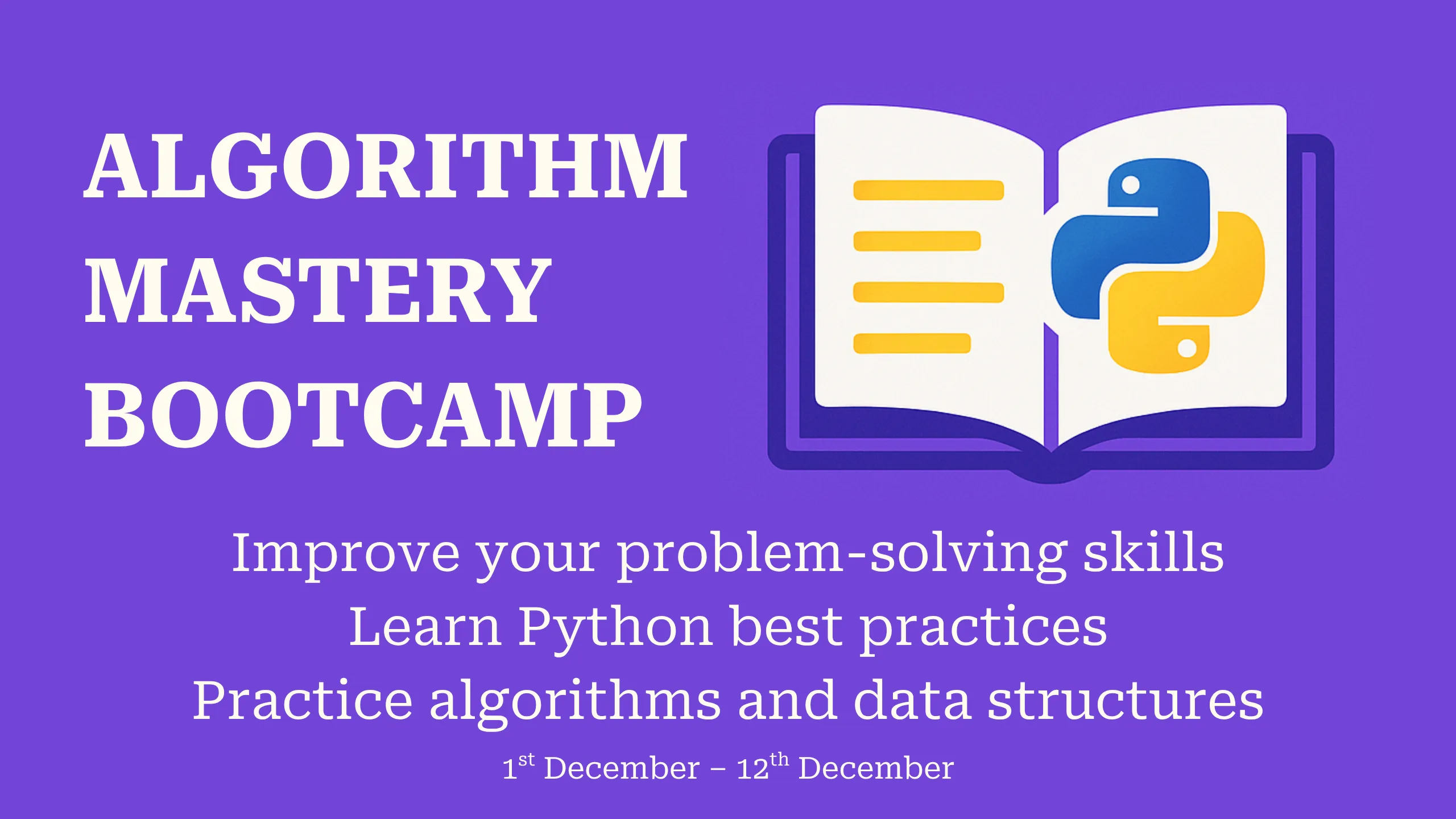 Algorithm Mastery bootcamp | mathspp